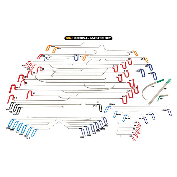 A-PDR-05-PDR60M - PDR Rod Master set 60 pcs | Collision Repair Tools LLC